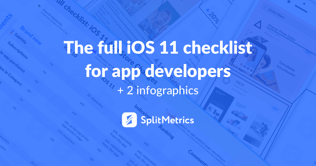 Ios 11 App Store Optimization Overview Checklist And 2 Infographics 3913